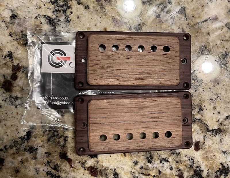 PRS Pickup and Pickup Rings Walnut covers with rosewood rings | Reverb