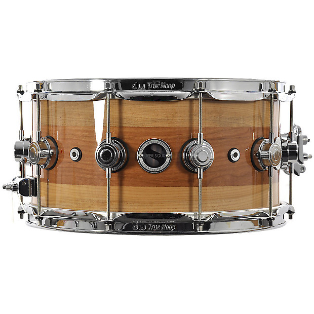 DW 7x14 Super Solid Edge Maple/Cherry/Maple Snare Drum | Reverb