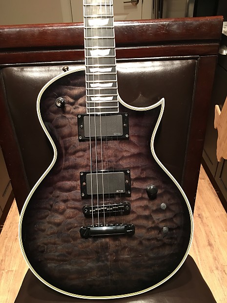 ESP Eclipse Original Series 2014 Transparent Black Quilt | Reverb