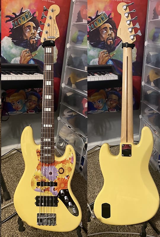 Fender Deluxe 5 String Modded 2008 Lacquered Yellow Reverb