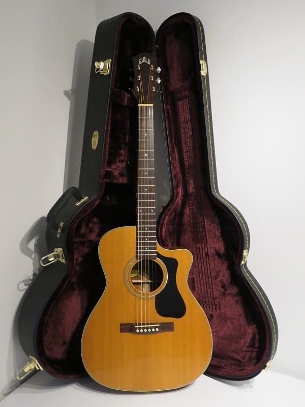 Guild F-130 CE NAT Cutaway Electro Acoustic Guitar with Hard | Reverb