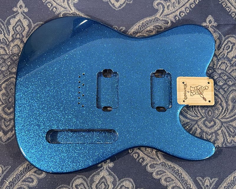 Warmoth Telecaster Body HH - Turquoise Flake | Reverb