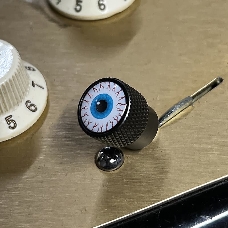 Kinnatone Eyeball Black Chrome Switch tip knob for Blade | Reverb