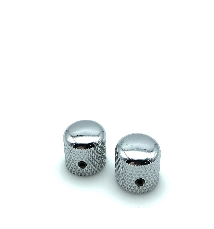 Telecaster Style Knurled Domed Knobs Chrome | Reverb
