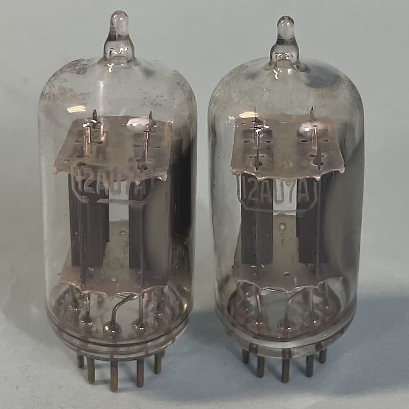1960s RCA 12AU7 ECC82 x2 Matched Pair Vintage Long Plate Side | Reverb