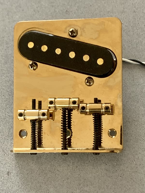 Allparts T Style bridge with pickup 1996 Gold | Reverb