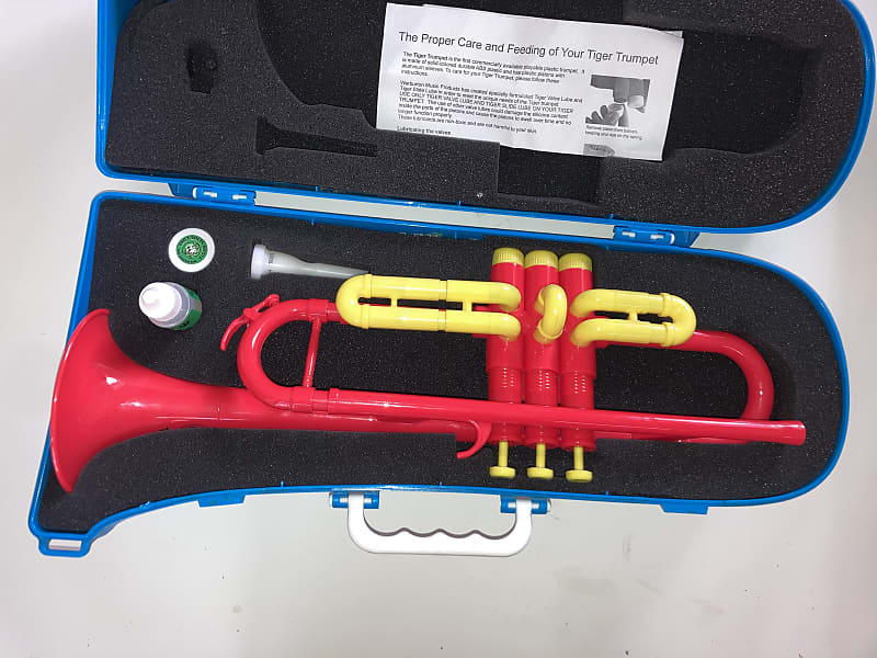 Tiger Plastic Trumpet - Red/Yellow | Reverb