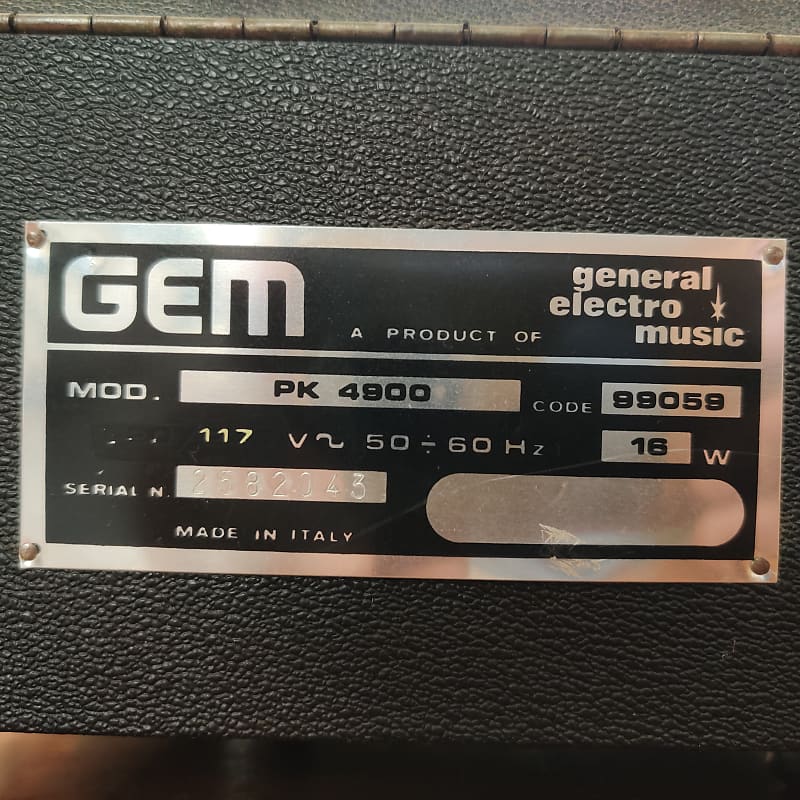 GEM PK 4900 1978-1983 - Standard | Reverb