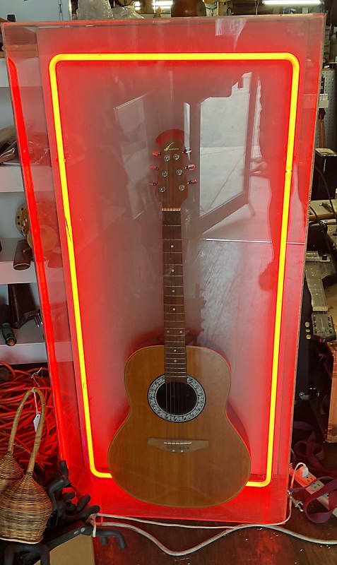 Ovation Celebrity CC01 in Plexiglass Neon Display Case | Reverb