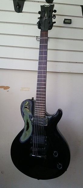 Dean EVO Phantom set neck 2008 Black on black | Reverb