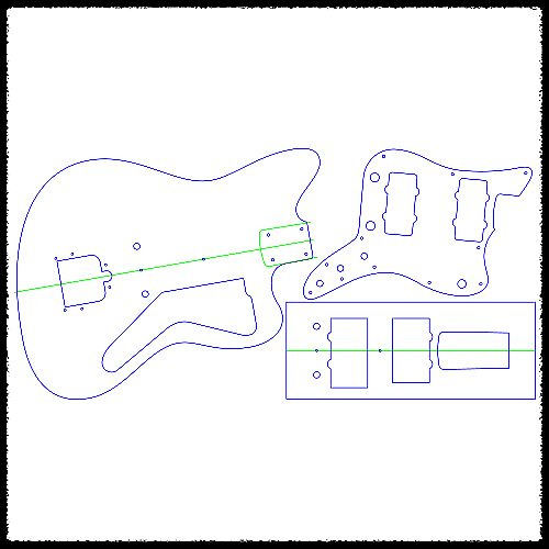 Ventures Jazzmaster Guitar Routing Templates - 1/4" Clear | Reverb