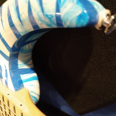 Ibanez RGA Body with Rg421 Neck Custom Blue Tiger Swirl RG | Reverb