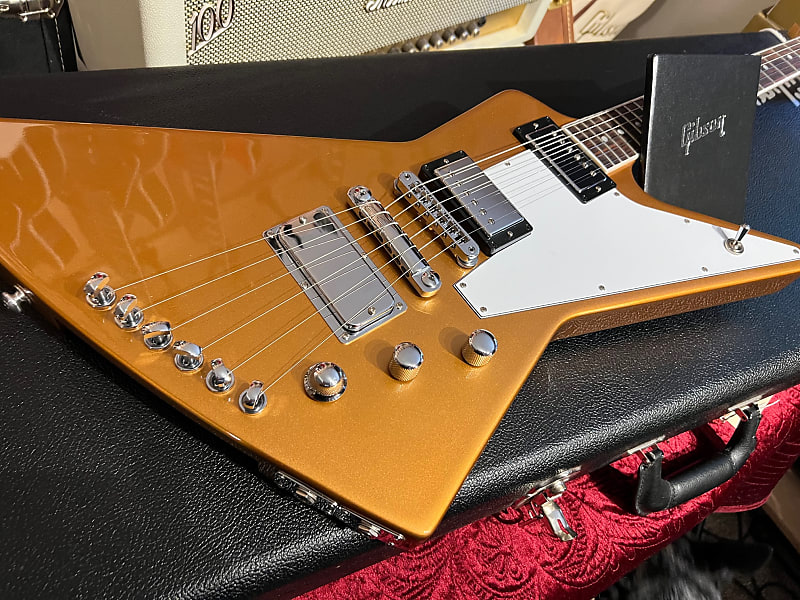 Gibson Mod™ Collection // " Sympathetic Gold " Explorer Harp | Reverb