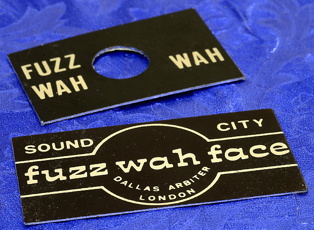 Sound City Fuzz Wah Face Logo Plates Set Of Two New Old | Reverb UK