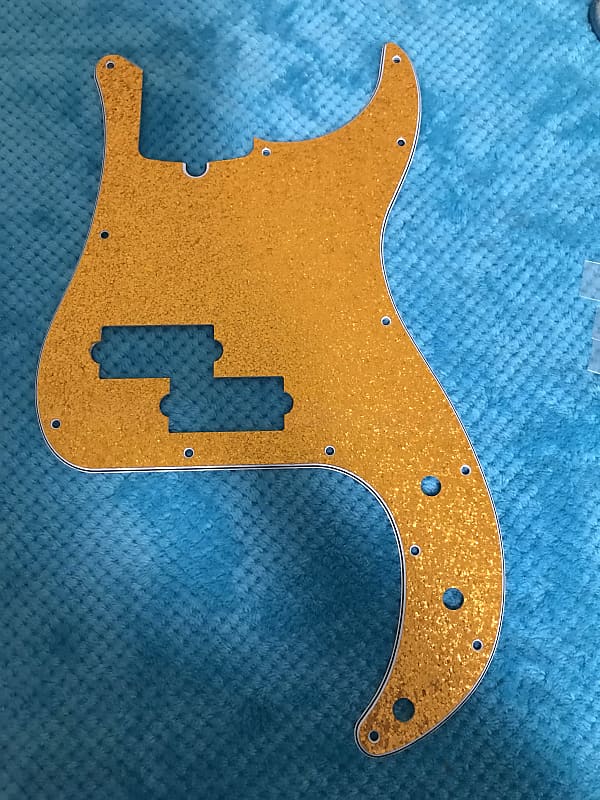 Precision Bass Pickguard Gold Glitter | Reverb