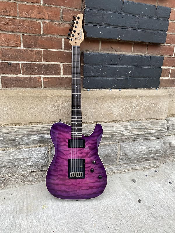 Used Schecter PT Pro: Trans Purple Burst w/EMG Upgrade | Reverb