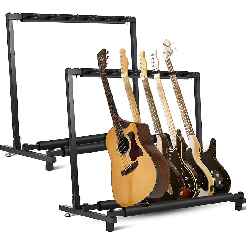 2 Pcs Multi Guitar Stand Folding 5 Holder Guitar Foldable | Reverb