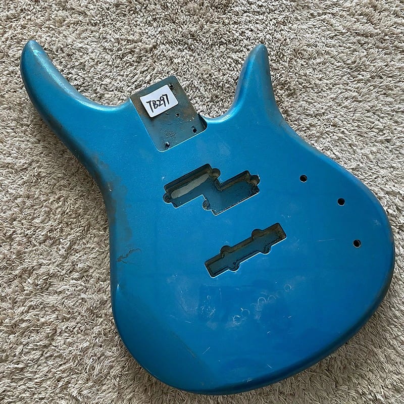 Metallic Blue DIY Project Bass Guitar Body | Reverb