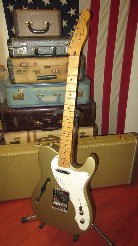 2010 Fender Telecaster Thinline Shoreline Gold w Hard Case | Reverb