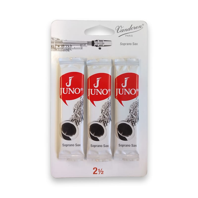 Juno Soprano Sax Reeds 3-Pack Strength 2 1/2 (JSR5125/3) | Reverb