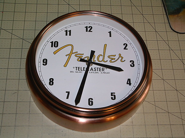 Fender Telecaster studio wall clock ...metal | Reverb