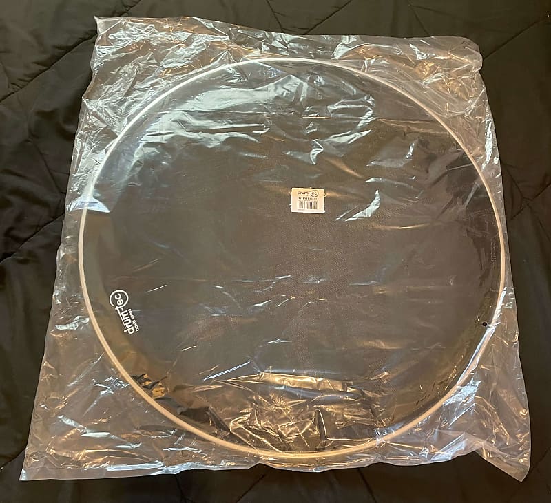 Drum-tec 22in basic 1-ply - Black Mesh Drumhead | Reverb