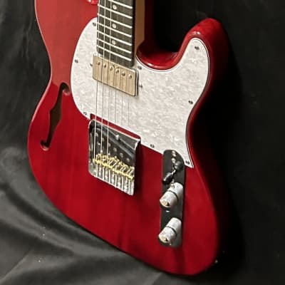 Glarry Thinline Telecaster Style semi hollow - Red | Reverb