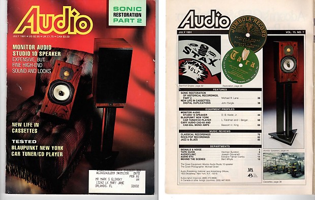 Vintage July 1991 Audio Magazine - Test Reports on Monitor | Reverb UK
