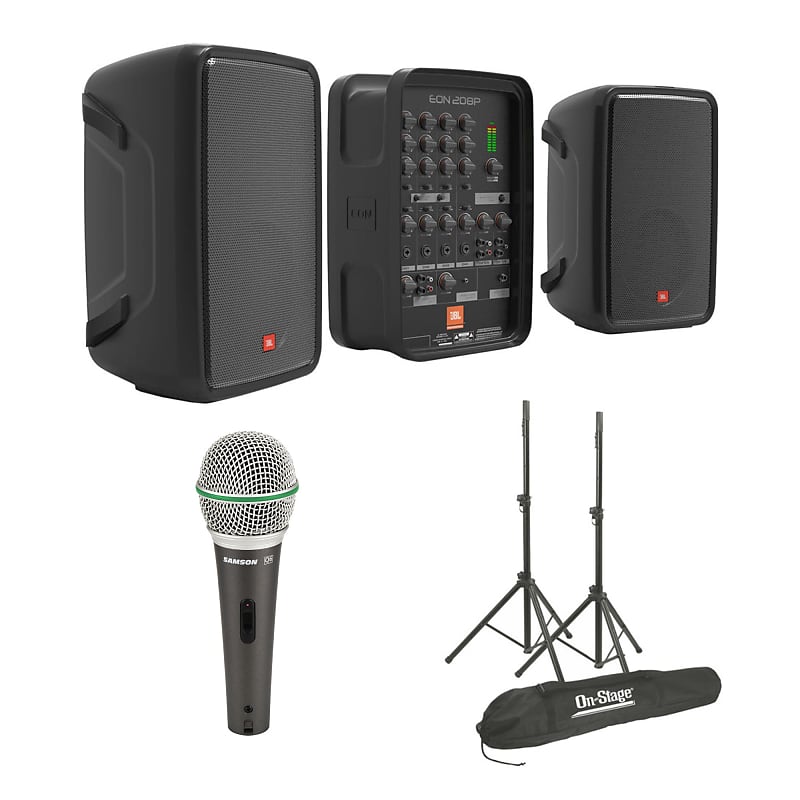 JBL EON208P Personal PA System with 8-Channel Mixer and | Reverb