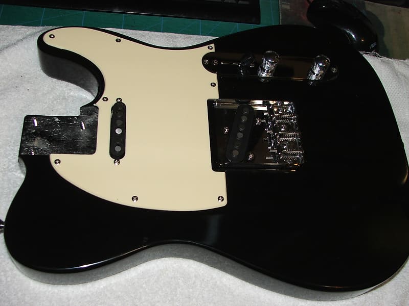 Black Tele Loaded Body.updated Artec Big Pole Pickups.plastic | Reverb