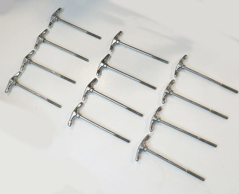 12 Vintage 1980s LUDWIG T-RODS for 18/20/22/24" BASS DRUM | Reverb