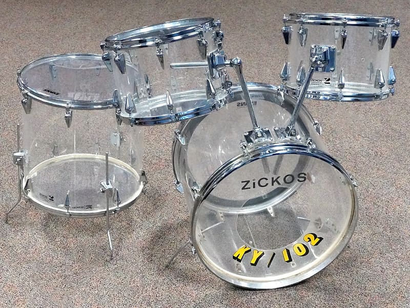 Zickos Acrylic Drum Shell Pack 14/14/18/22 (1970's) | Reverb
