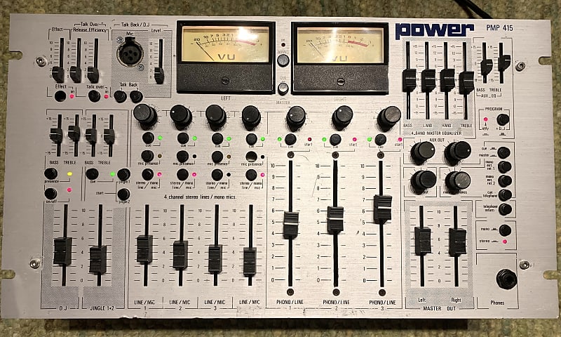 Power Acoustic PMP 415 DJ Mixer 1980-1985 - silber | Reverb
