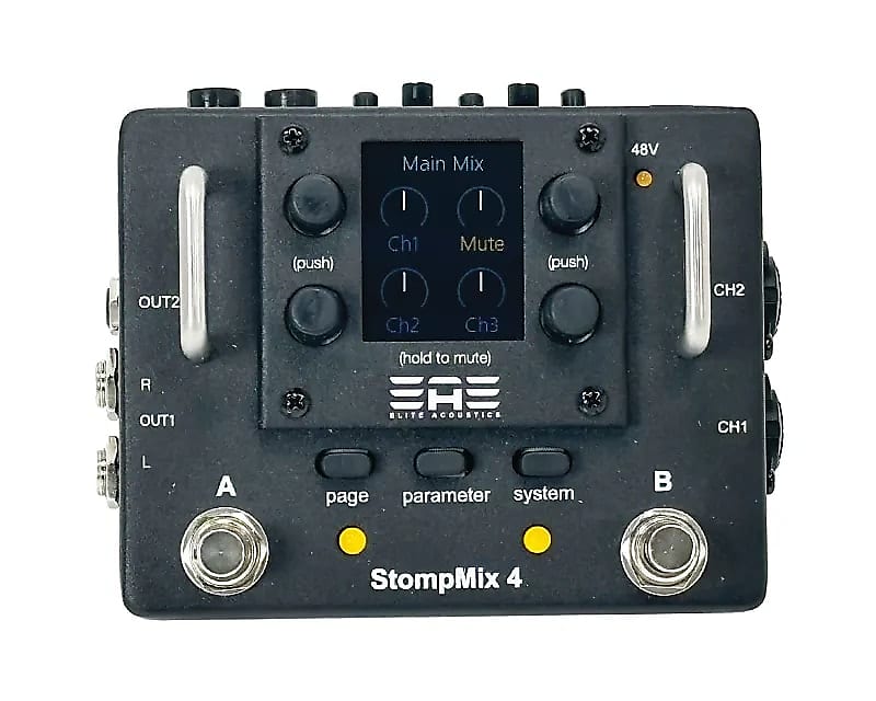 Elite Acoustics EAE StompMix 4 - Digital Pedalboard Mixer - | Reverb