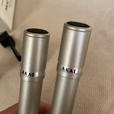 2x Akai ADM-20 Dynamic Microphone 1970 - Metallic Silver | Reverb