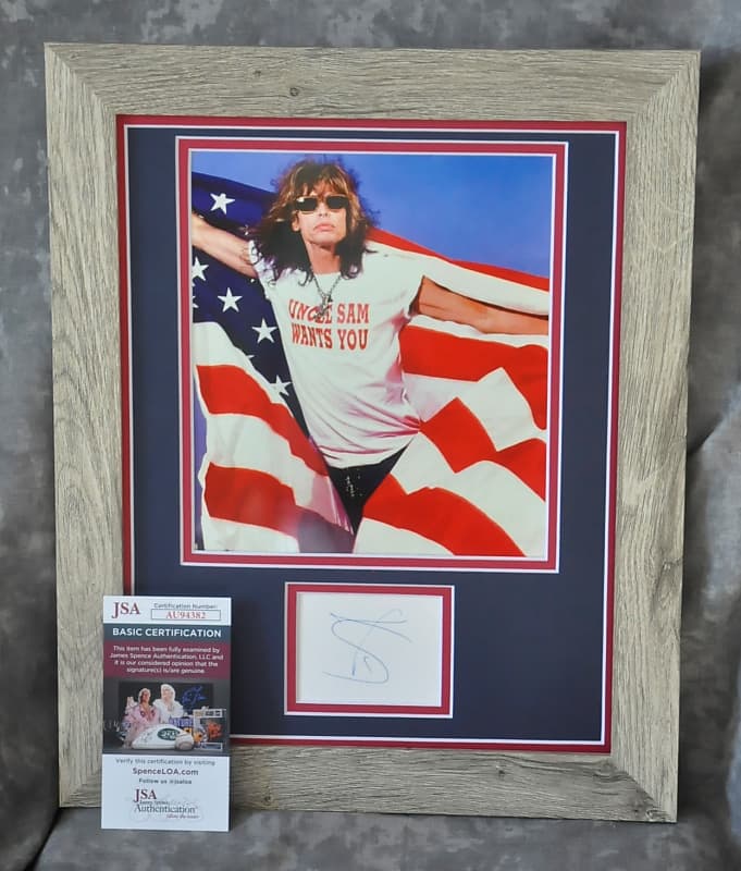 Steven Tyler "Aerosmith" American Singer Autographed Mounted | Reverb