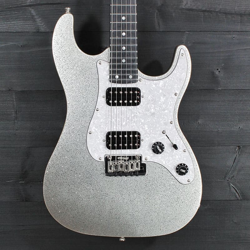 Jet Guitars JS-500 SSK Silver Sparkle w/ Deluxe Travel Bag | Reverb