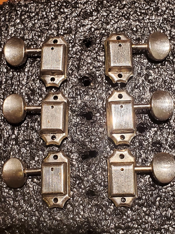 (#T394) Kluson Deluxe Single Line "Pat Appld" Tuner Set | Reverb