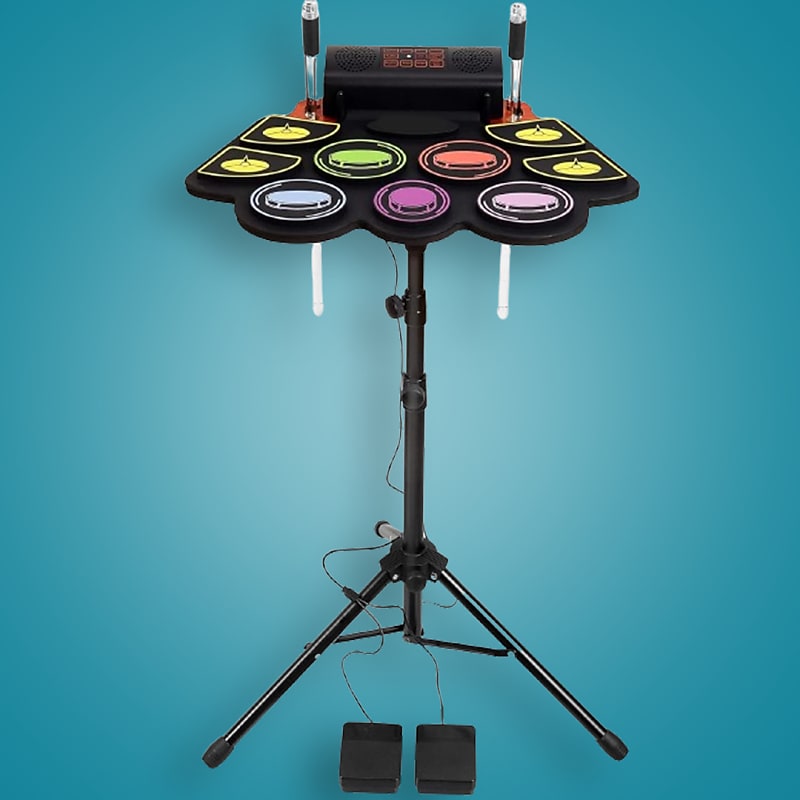 Electronic Drum Set Practice 9 Pads With Stand,Music | Reverb