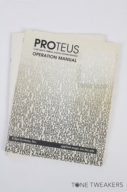 Emu Proteus Operation Manual owners user instructions VINTAGE | Reverb