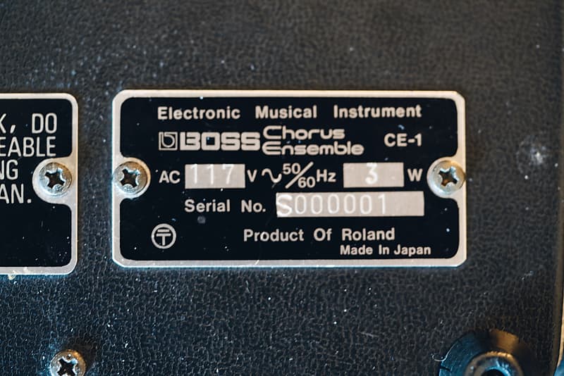 Holy Grail* Roland Boss CE-1 Chorus Ensemble Serial #S000001 Holy Grail* Roland Boss CE-1 Chorus Ensemble Serial #S000001
