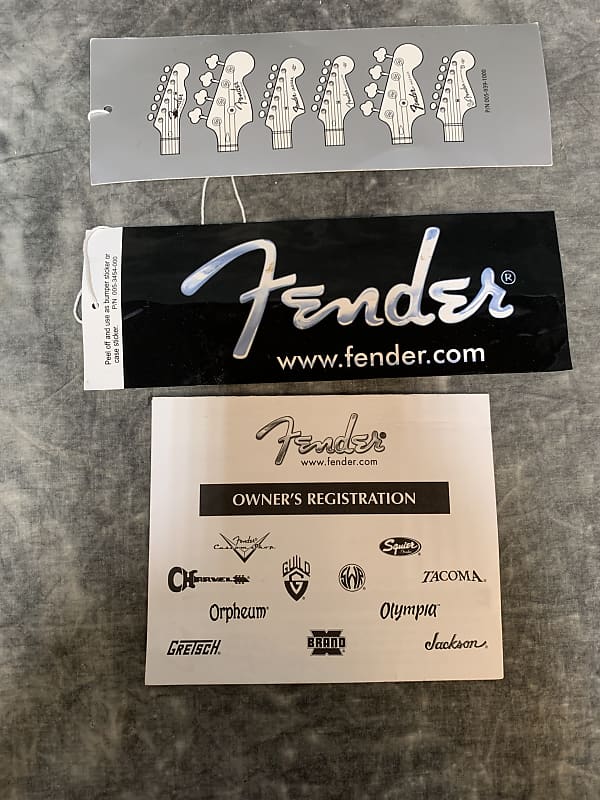 Fender Tags Registration Sticker 2000’s Strat Tele etc | Reverb