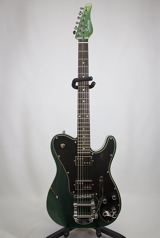 Schecter Diamond Series Tele with Bigsby Bridge, Green WITH | Reverb