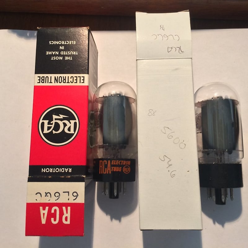 Pair RCA 6L6GC Blackplate Tubes | Reverb