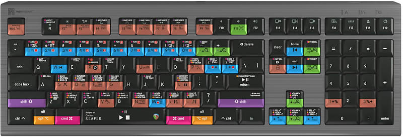 Logickeyboard ASTRA2 Backlit Keyboard for Cockos Reaper - Mac | Reverb