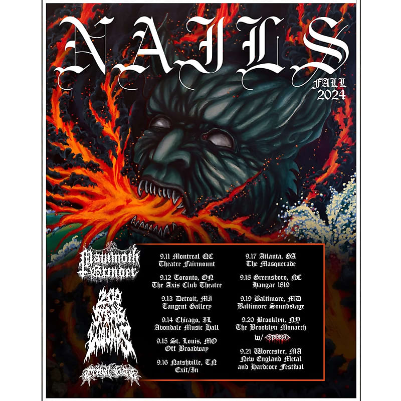 NAILS | MAMMOTH GRINDER | 200 STAB WOUNDS | TRIBAL GAZE Fall | Reverb