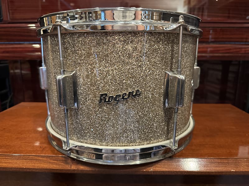 Vintage 1960s Rogers Tom 12x8 Silver Sparkle | Reverb
