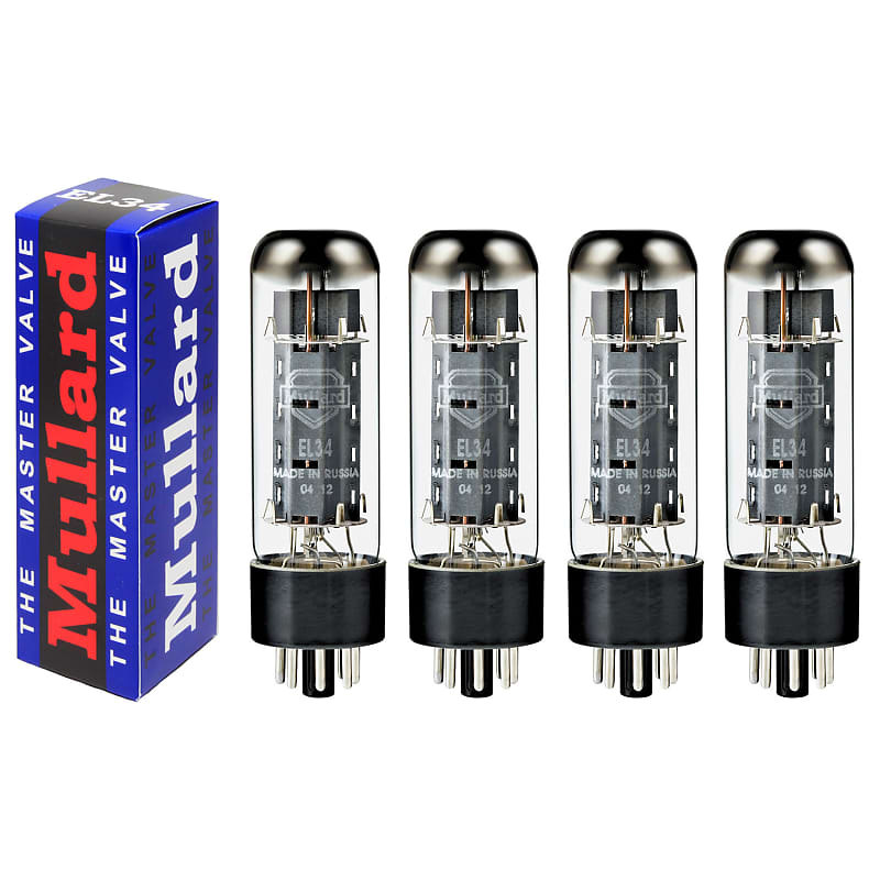 Mullard EL34 Power Vacuum Tube - Platinum Matched Quad | Reverb