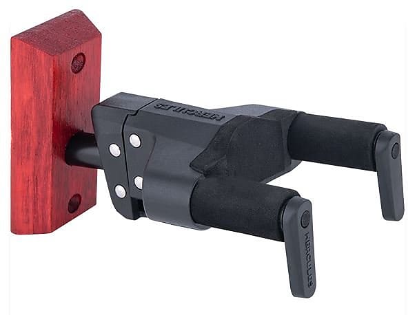 Hercules GSP38 Wall Mount Guitar Hanger, Cherry Wood Base | Reverb