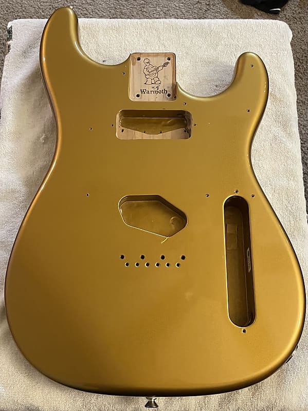 Warmoth Hybrid Strat Body 2021 - Gold Top Gold | Reverb